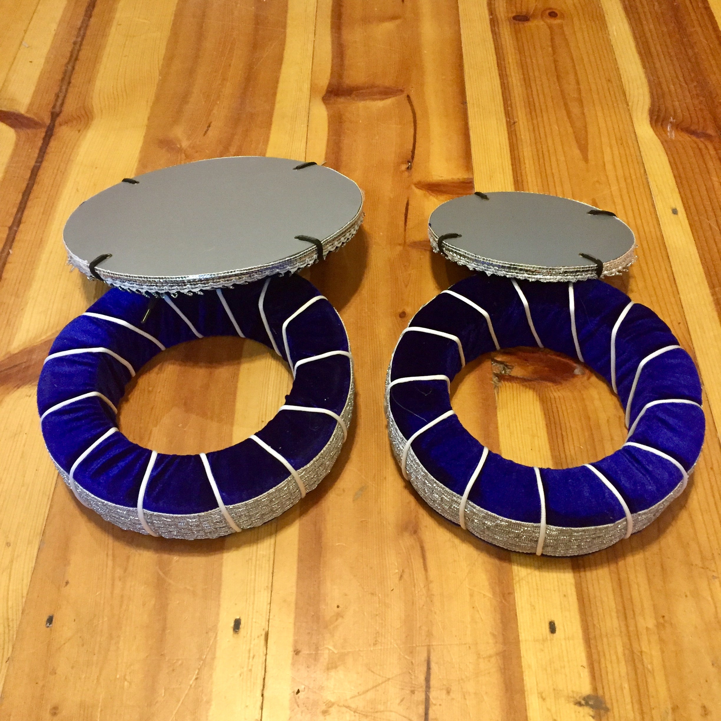 Tabla Cushion And Cover Set - Blue/Silver – Old Delhi Music